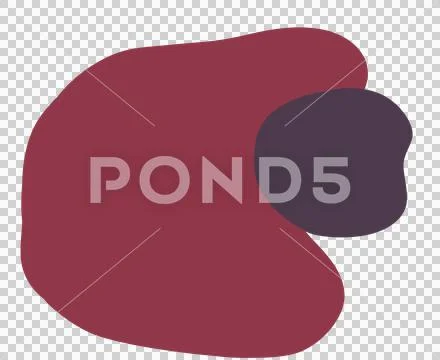 Hand drawing blob pebble and parallel lines hip organic art abstract ...