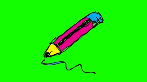 Pencil Drawing Green Screen Stock Video Footage | Royalty Free Pencil ...