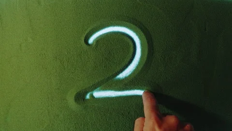 Hand drawing Number Two 2 Symbol in the ... | Stock Video | Pond5