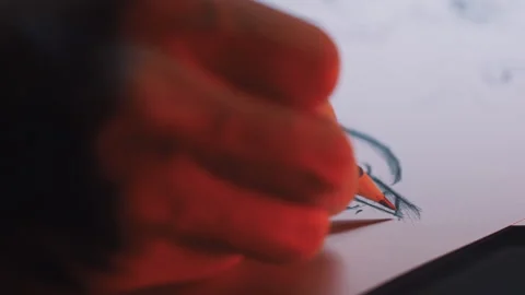 Hand drawing on paper with fancy light c... | Stock Video | Pond5