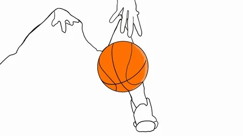 Hand drawn 2d animation of basketball pl... | Stock Video | Pond5