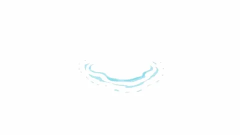 Hand drawn 2d animation of water ripples... | Stock Video | Pond5