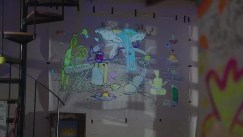 Hand-Drawn Animated Cartoon on a Project... | Stock Video | Pond5