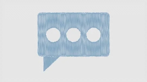 Hand Drawn Animated Chat Bubble Icon in ... | Stock Video | Pond5