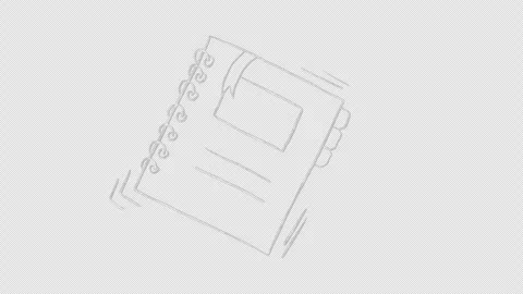 Hand drawn animated doodle of notebook. | Stock Video | Pond5