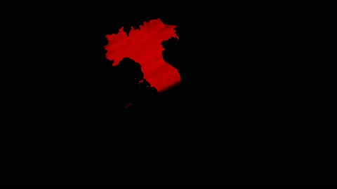 Hand drawn animated Italy map, Red sprea... | Stock Video | Pond5