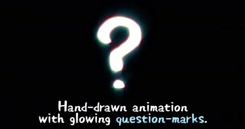 Hand drawn animated question mark | Stock Video | Pond5