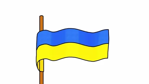 Hand drawn animation cartoon of Ukrainia... | Stock Video | Pond5