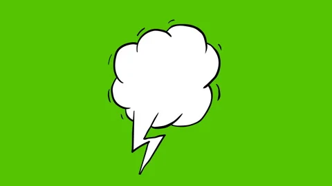 Hand drawn animation of comic style spee... | Stock Video | Pond5