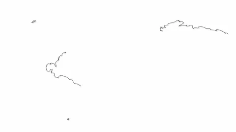hand drawn blank world map isolated on w... | Stock Video | Pond5