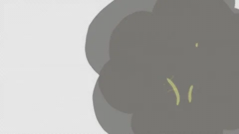 hand drawn cartoon fire flame smoke tran... | Stock Video | Pond5