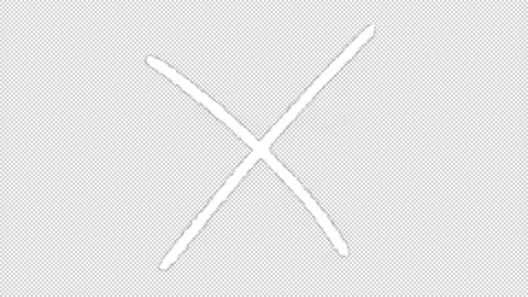 Hand drawn cross sign animation with alp... | Stock Video | Pond5