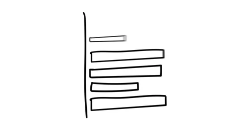Hand-drawn diagram of horizontal columns... | Stock Video | Pond5