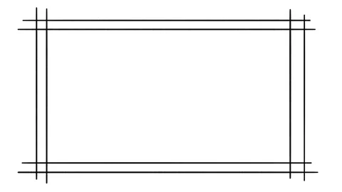 Hand drawn double lined cartoon frame, a... | Stock Video | Pond5