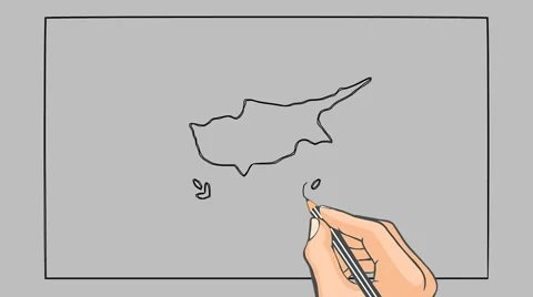 Hand drawn flag of Cyprus animation | Stock Video | Pond5