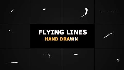 Hand Drawn Flying Lines ~ After Effects Project #100751315