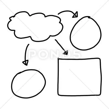 Hand drawn a graphics symbols geometric shapes graph to input ...