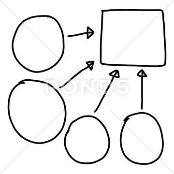 Hand drawn a graphics symbols geometric shapes graph to input ...