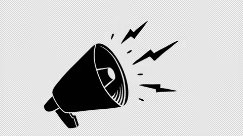 Hand drawn loud speaker animation with a... | Stock Video | Pond5