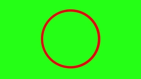 Red Circle Green Screen Stock Video Footage | Royalty Free Red Circle ...