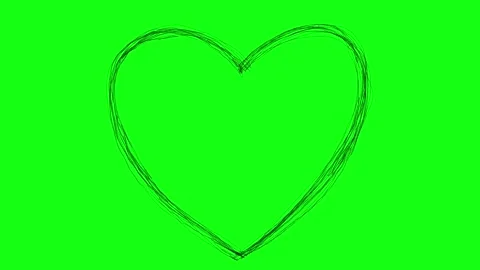 Hand-Drawn Scribble Heart Outline Animat... | Stock Video | Pond5