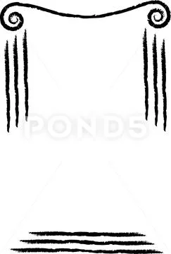 Hand drawn, sketch border, rectangle frames.: Royalty Free #152854402