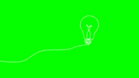 Light Bulb Idea Green Screen Stock Video Footage | Royalty Free Light ...