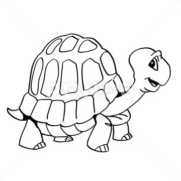 Hand drawn a turtle cartoon-Vector Illustration Illustration #80636864