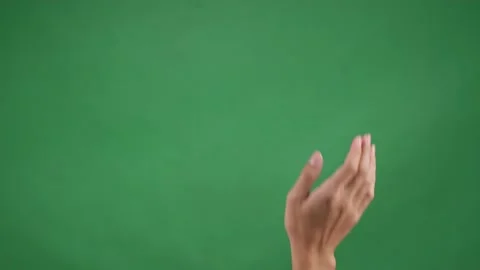 Hand Flick Of Left On Green Screen Backg... | Stock Video | Pond5