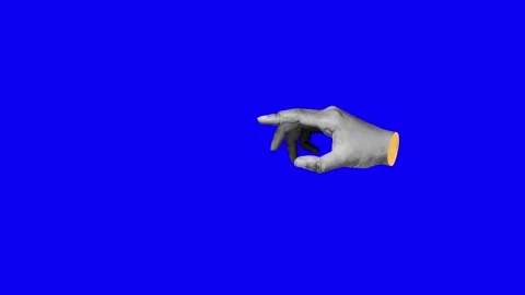 Hand Gesture on Blue Screen VFX Element ... | Stock Video | Pond5