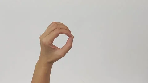 Hand Gesture Letter Of The Alphabet O Or... | Stock Video | Pond5