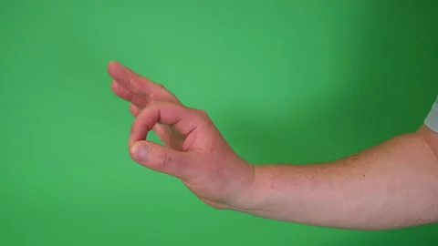 Hand gesture ok on Green screen Chromake... | Stock Video | Pond5