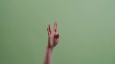 Hand Gestures Live Long and Prosper in F... | Stock Video | Pond5