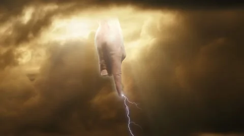 The "hand of God" strikes lightning thro... | Stock Video | Pond5