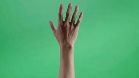 Hand Grab To Up On Green Screen Backgrou... | Stock Video | Pond5