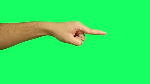 Hand on green screen background, green s... | Stock Video | Pond5