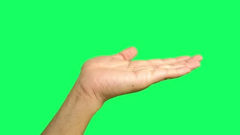 Hand on green screen background, green s... | Stock Video | Pond5