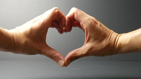 Hand heart symbol, heart form, heart sha... | Stock Video | Pond5