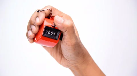 Hand held tally counter, counter clicker... | Stock Video | Pond5