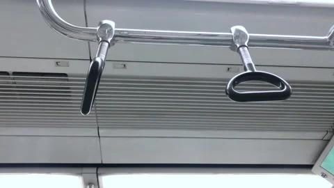 Hand holder in the subway train in Daeje... | Stock Video | Pond5