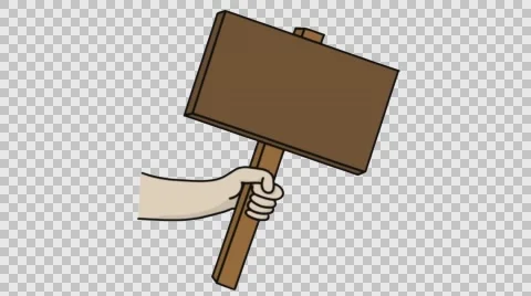 Cartoon Holding Sign Stock Videos – Royalty-Free HD & 4K Videos | Pond5