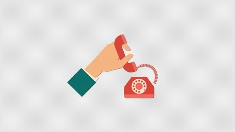 hand holding telephone icon motion graph... | Stock Video | Pond5