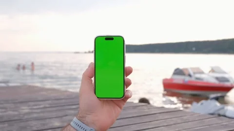 Hand holding vertical cell mobile phone ... | Stock Video | Pond5