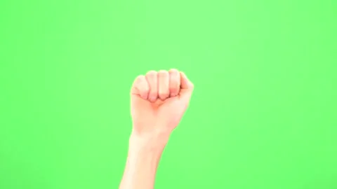 Hand knocking on the green screen. Singl... | Stock Video | Pond5