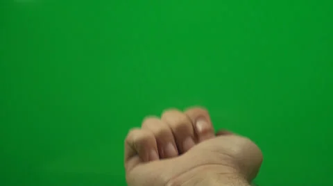 Hand Making Come Here Sign On A Green Sc... | Stock Video | Pond5
