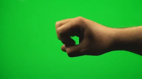 Hand Making A Flip Sign On A Green Scree... | Stock Video | Pond5