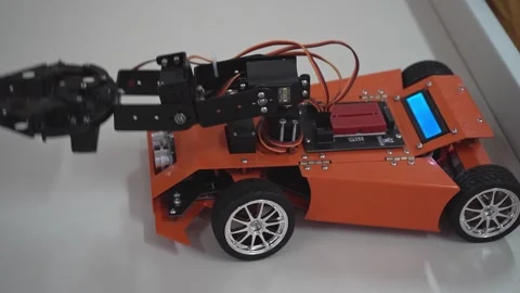 Hand manipulator. Robot car at an roboti... | Stock Video | Pond5