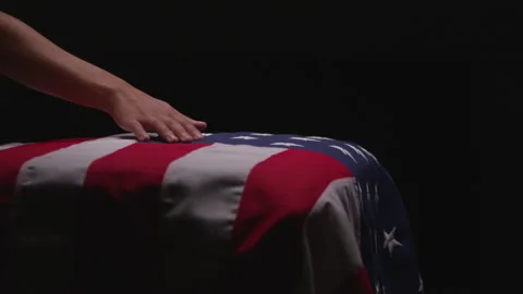 A Hand Moving Across an American Flag | Stock Video | Pond5