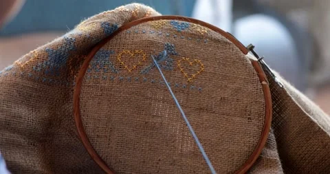 Cross Stitch Heart Stock Videos – Royalty-Free HD & 4K Videos | Pond5