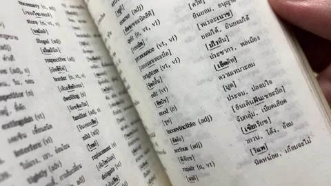 Opened Dictionary Stock Video Footage | Royalty Free Opened Dictionary ...